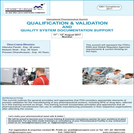 Pharmaceutical qualification and validations training | PDF