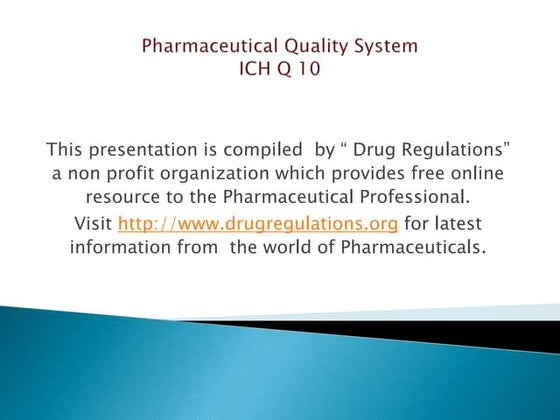 Pharmaceutical Quality Management System | PPTX | Pharmaceutical ...