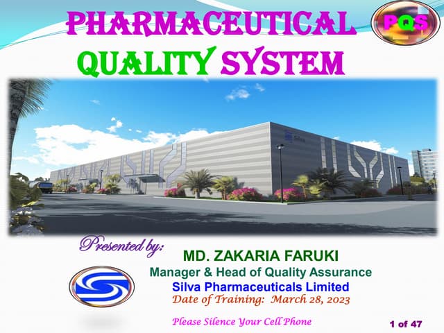 Pharmaceutical Quality Management System | PPTX