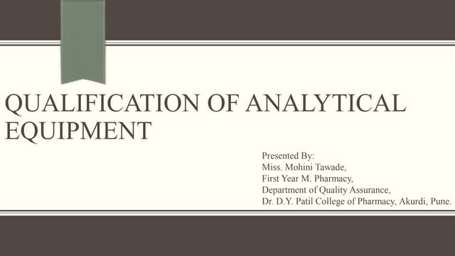Calibration Intermediate Check of Measuring and Voulmetric Equipemnt ...