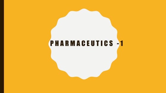 Pharmacy and pharmaceutics | PPT