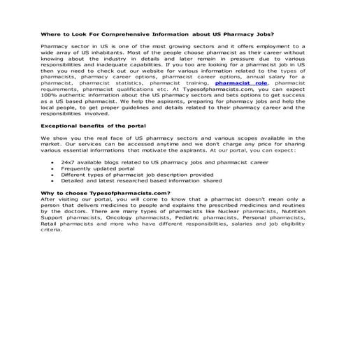 Pharmacist training | DOCX