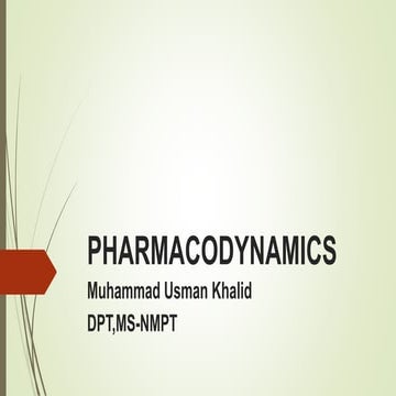 Pharmacodynamics | PPTX