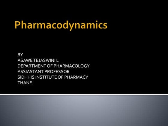 Pharmacodynamics | PPT