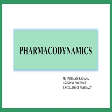 Pharmacodynamics | PPT