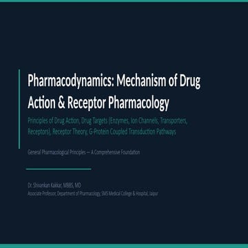 Pharmacodynamics: Mechanisms of Drug Action and Receptor Pharmacology ...