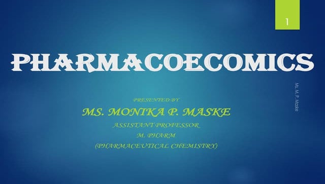 Pharmacoeconomics ii | PPT