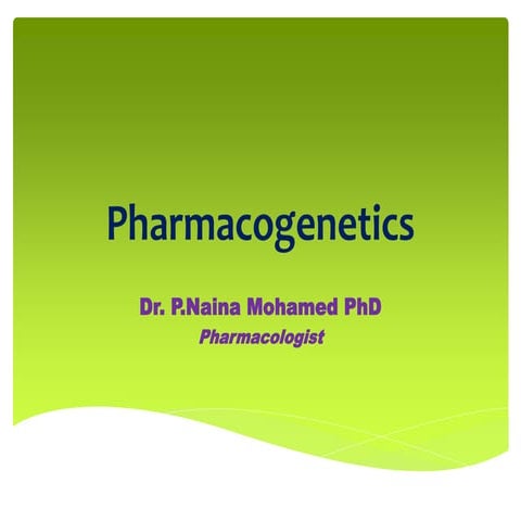 Pharmacogenetics | PPTX