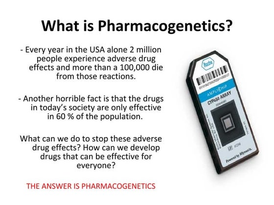 Pharmacogenomics | PPTX | Genetics | Science