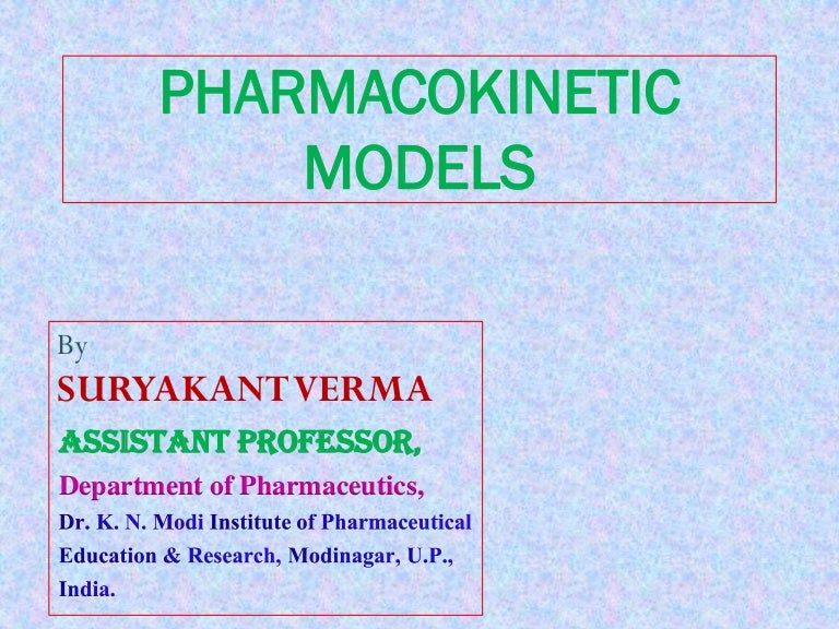 Pharmacokinetic models