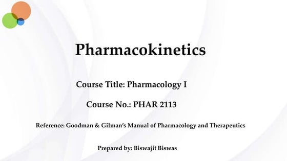 Pharmacokinetics | PPT