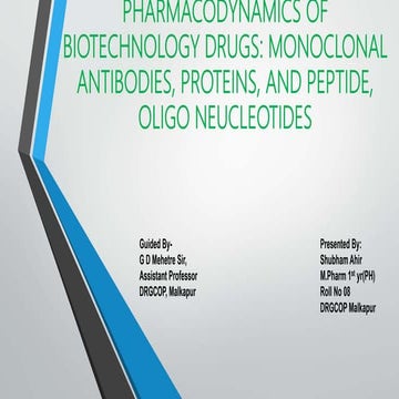 PHARMACOKINETICS AND PHARMACODYNAMICS OF BIOTECHNOLOGY DRUGS.pptx