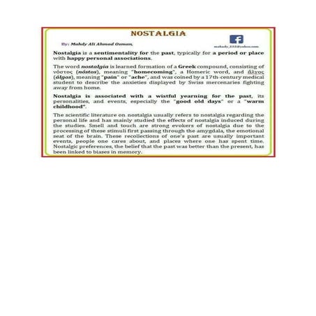 Nostalgia | DOCX