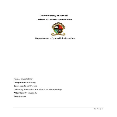Pharmacol lab report | DOCX