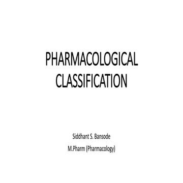 Pharmacological classification | PPT