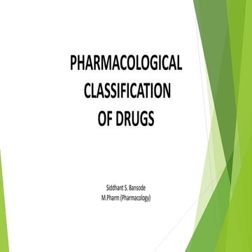 Pharmacological classification of drugs | PPTX