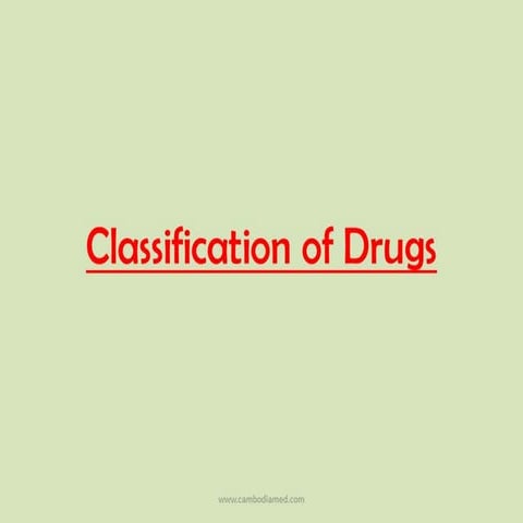 Pharmacological classification of_drug1 (2) | PDF