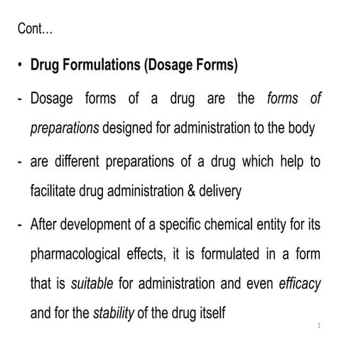 Dosage Form Of Drugs- for pharmacology students and medical students | PPTX