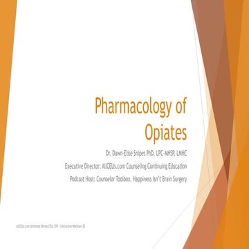 Opioids dependence and management | PPT