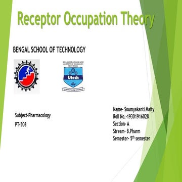 Receptor Occupation Theory | PDF