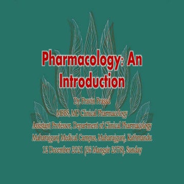 Pharmacology an introduction 2021 | PPT