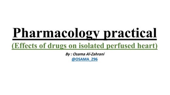 Effect of drugs on frog's heart perfusion | DOCX