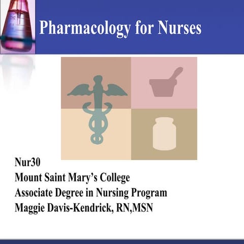 Pharmacology For Nurses Week 1 | PPT