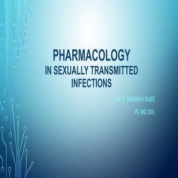 PHARMACOLOGY in Std(Drugs and their action in sexually transmitted ...