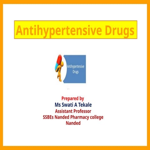 Pharmacology of Anti-hypertensive Drugs. | PPTX