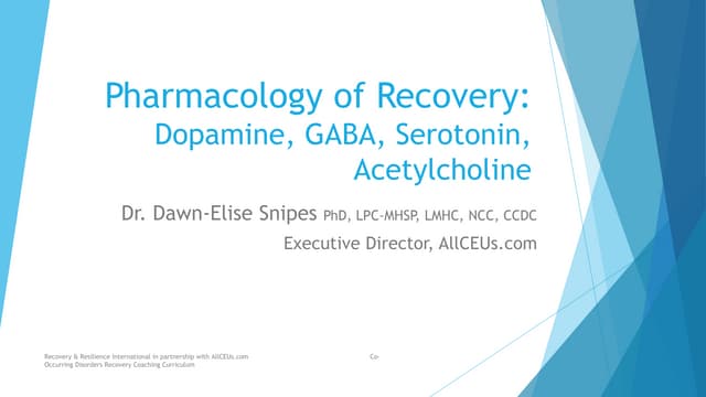 Pharmacology of Recovery from Addictions and Mood Disorders | PPT Pharmacology of Recovery from Addictions and Mood Disorders | PPT