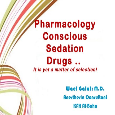 Pharmacology of sedative drugs (30 08-15) | PPT