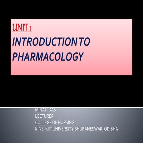 Pharmacology ppt | PPTX