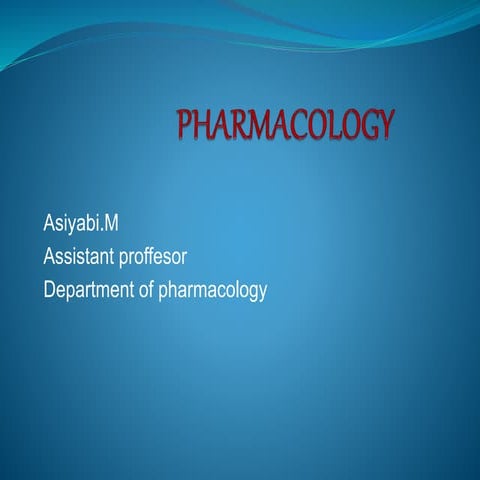 Pharmacology | PPTX