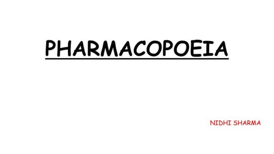 Indian Pharmacopoeia, BP, USP and Extra Pharmacopoeias | PPTX ...