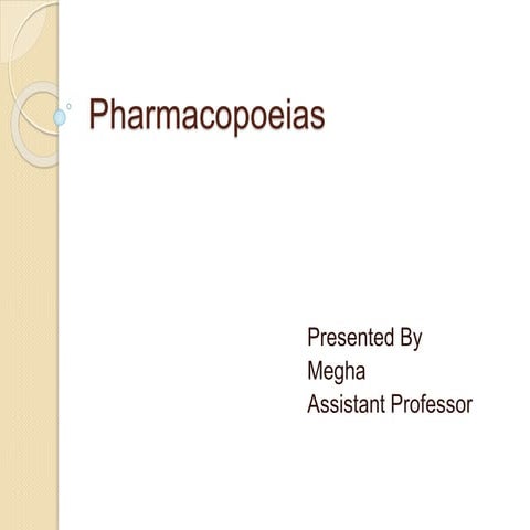 Monographs, Pharmacopoeia PPT | PPTX