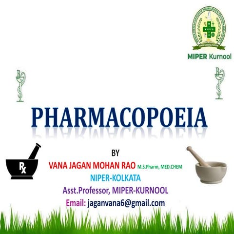 Pharmacopoeias | PPTX