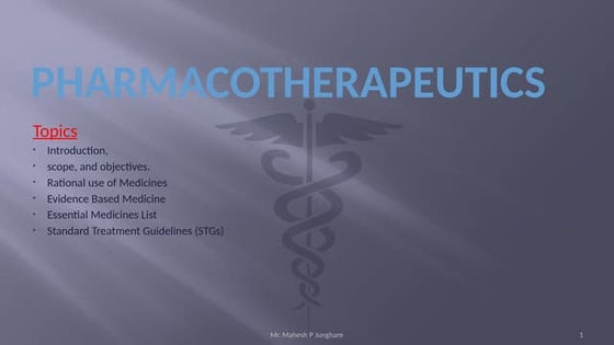 Introduction to Pharmacotherapeutics.pptx | Pharmaceutical Drugs ...