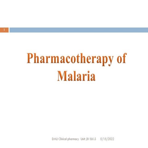 Comprehensive Overview of Malaria: Epidemiology, Diagnosis, and ...