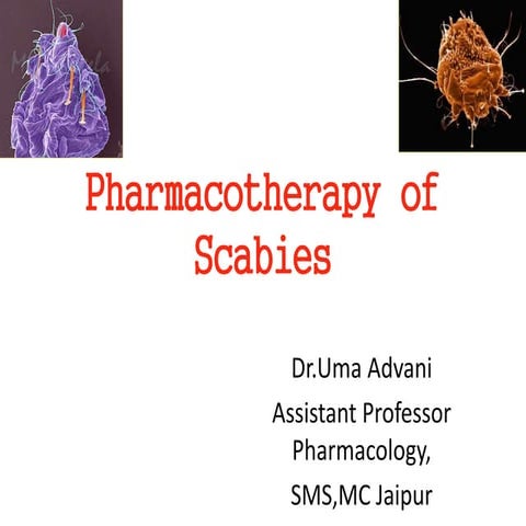 Pharmacotherapy of scabies | PPTX