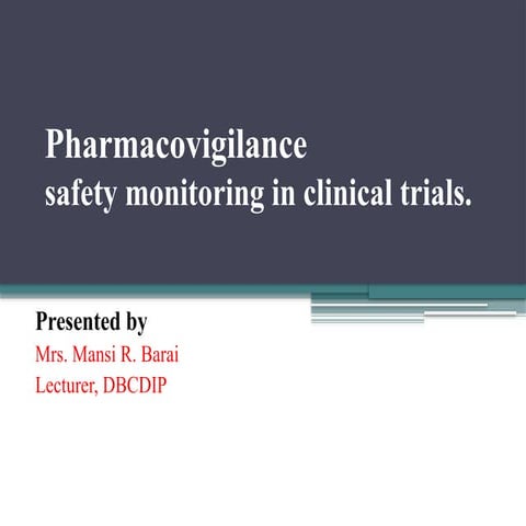 Pharmacovigilance & Adverse Drug Reaction | PPTX | Pharmaceutical ...