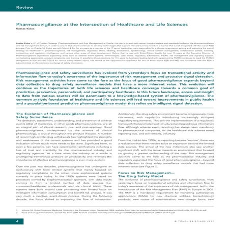 Pharmacovigilance at the Intersection of Healthcare and Life Sciences | PDF
