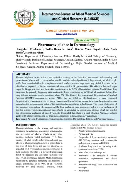 Cutaneous drug reactions | PDF | Skin and Dermatology | Diseases and ...