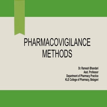 Pharmacovigilance methods.pptx 122227112 | PPTX