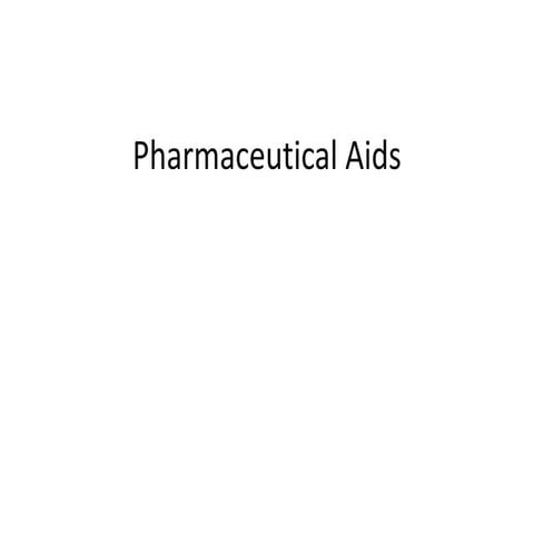 Pharmacuetical aids | PPT