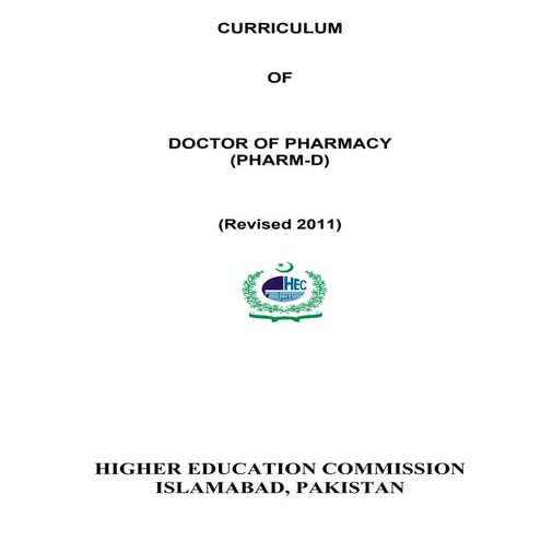 Pharmacy 2010 11 Revised Pdf Pharmacy Department Pdf