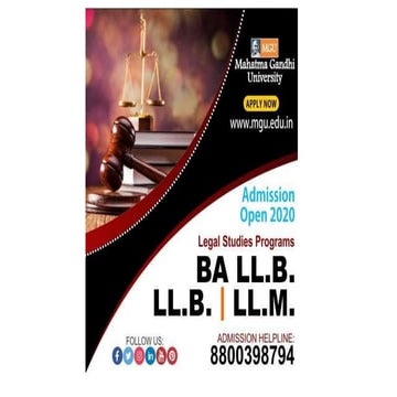 World needs you | Admission 2020 | Mahatma Gandhi University | PPT