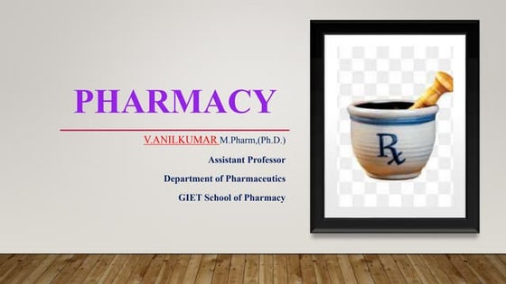 introduction to pharmacy full details about pharmacy | PPTX