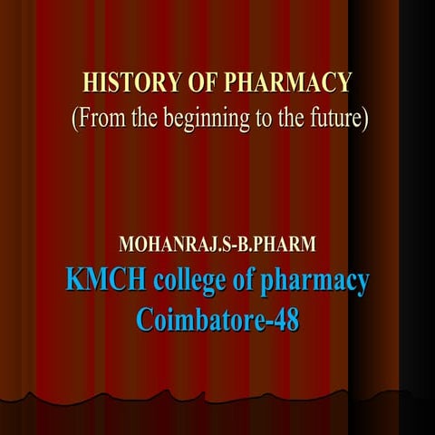 Introduction to pharmacy | PPTX