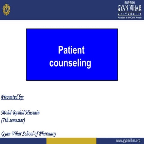 Patient counseling | PPTX