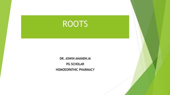 Modifications of roots | PPTX